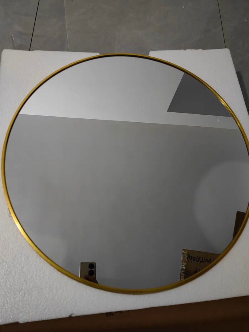 Gold Round Mirror 70cm diameter, Furniture & Home Living, Home Decor ...