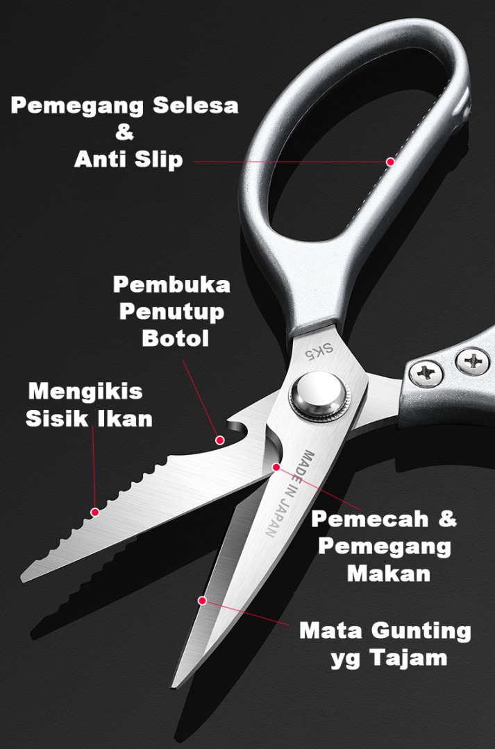 Gunting Heavy Duty SK5 Japan (Gunting Pelbagai Guna), Furniture & Home ...