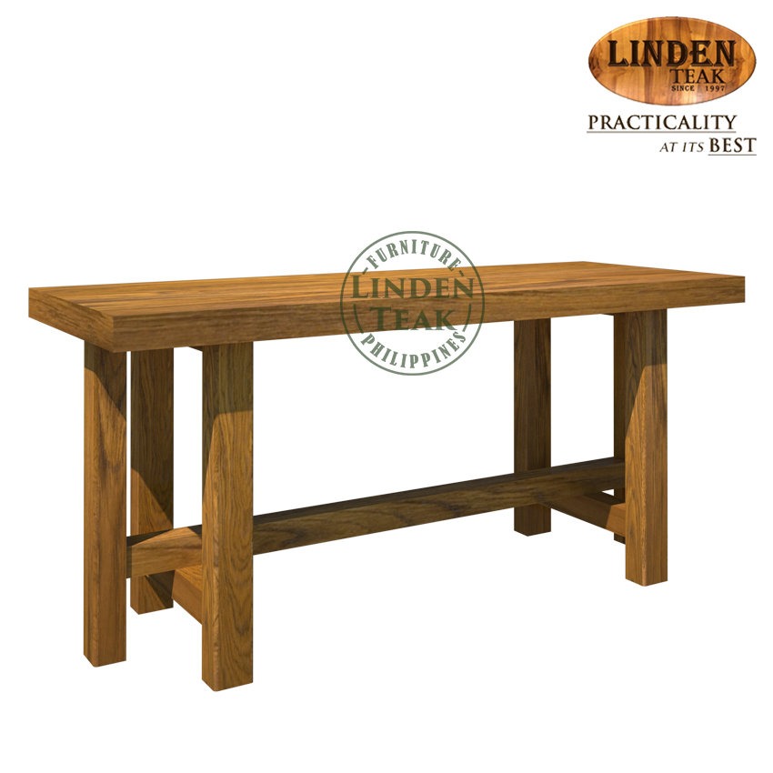 Handcrafted Solid Teak Wood Modest Bench, Furniture & Home Living ...