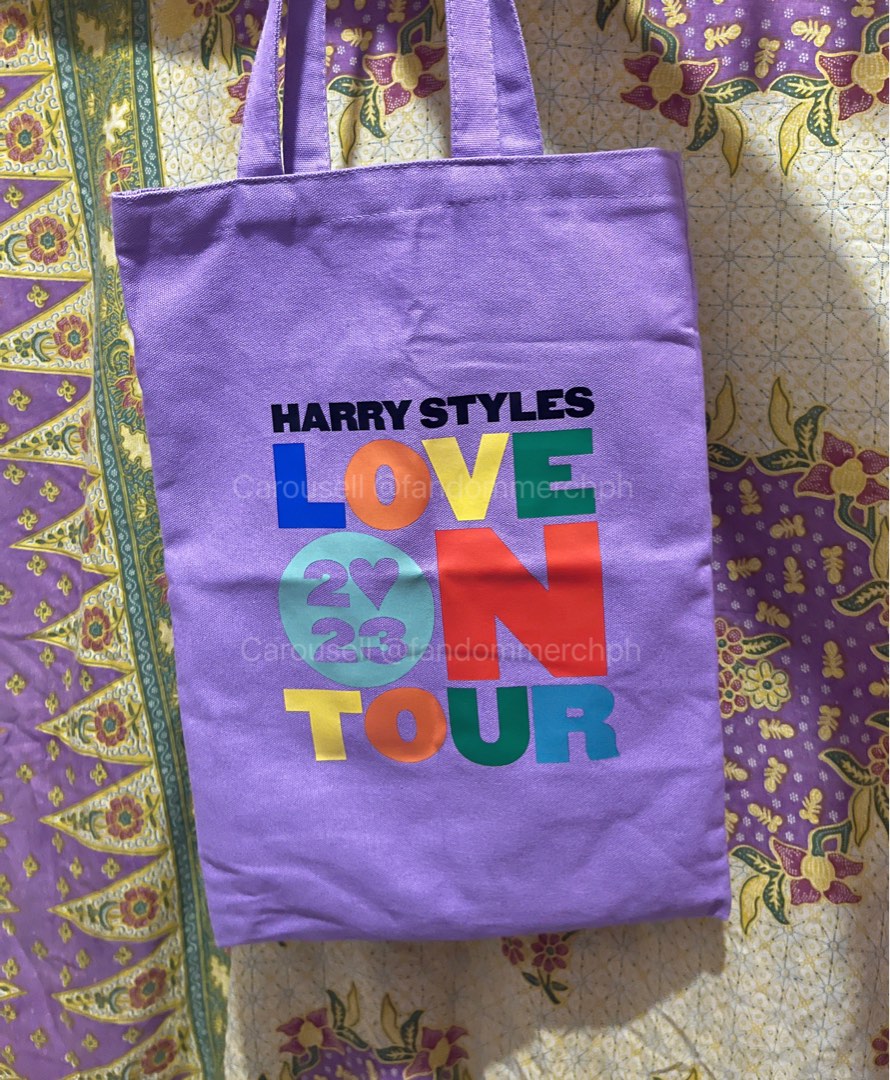 Harry Styles Purple Tote Bag HSLOT Manila Merch, Women's Fashion, Bags ...