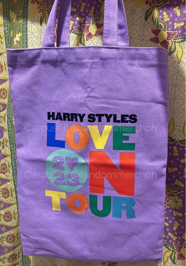 Harry Styles Purple Tote Bag HSLOT Manila Merch, Women's Fashion, Bags ...