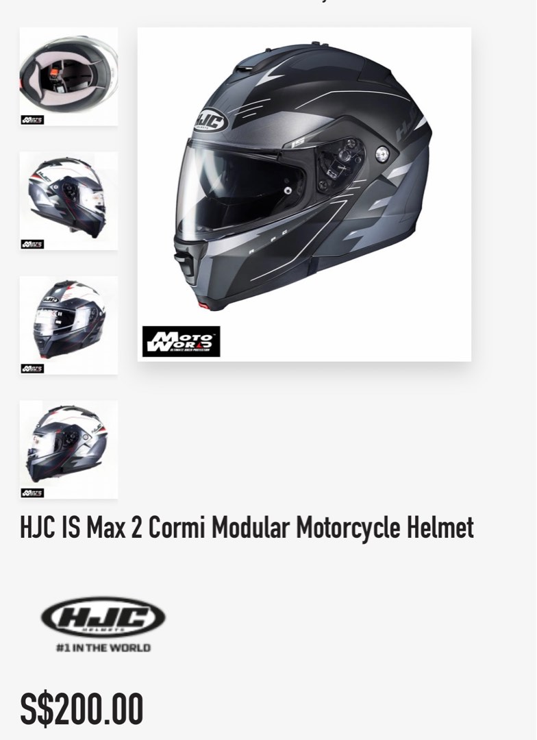 HJC IS Max 2 Cormi Modular Motorcycle Helmet, Motorcycles, Motorcycle ...