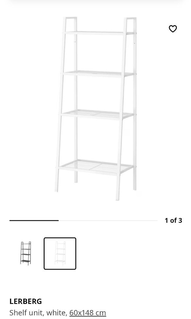IKEA White Shelf Unit, Furniture & Home Living, Furniture, Shelves ...