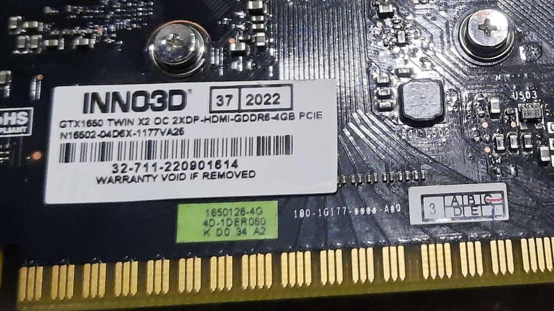 INNO3D GeForce GTX 1650 Twin X2 OC 4GB GDDR6 Graphics Card (N16502-04D6X-1720VA30) on Carousell