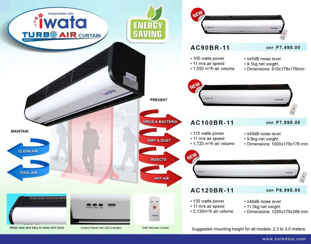 IWATA NEW MODEL AIR CURTAIN WITH DISCOUNT, TV & Home Appliances, Air Conditioning and Heating on ...