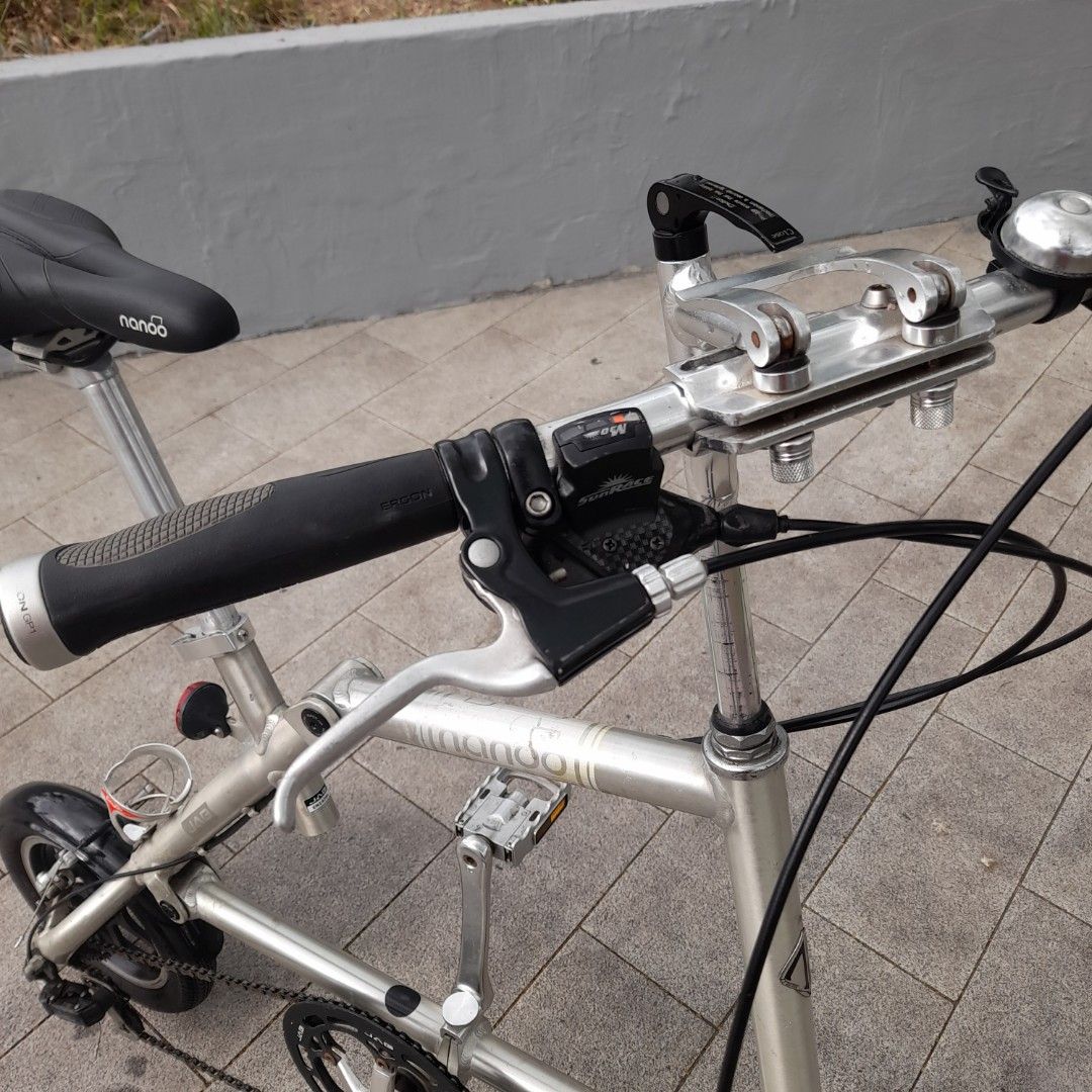 JAB nanoo EN14764 12"直接疊 代步單車 拉絲銀色 台灣制造 Nanoo 12吋 縱向式 折叠車, 運動產品, 單車及配件 ...