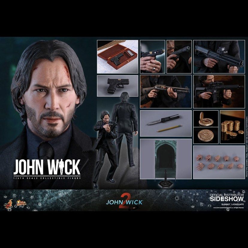 John Wick Keanu Reeves - Hot Toys 1/6 Scale Figure, Hobbies & Toys ...