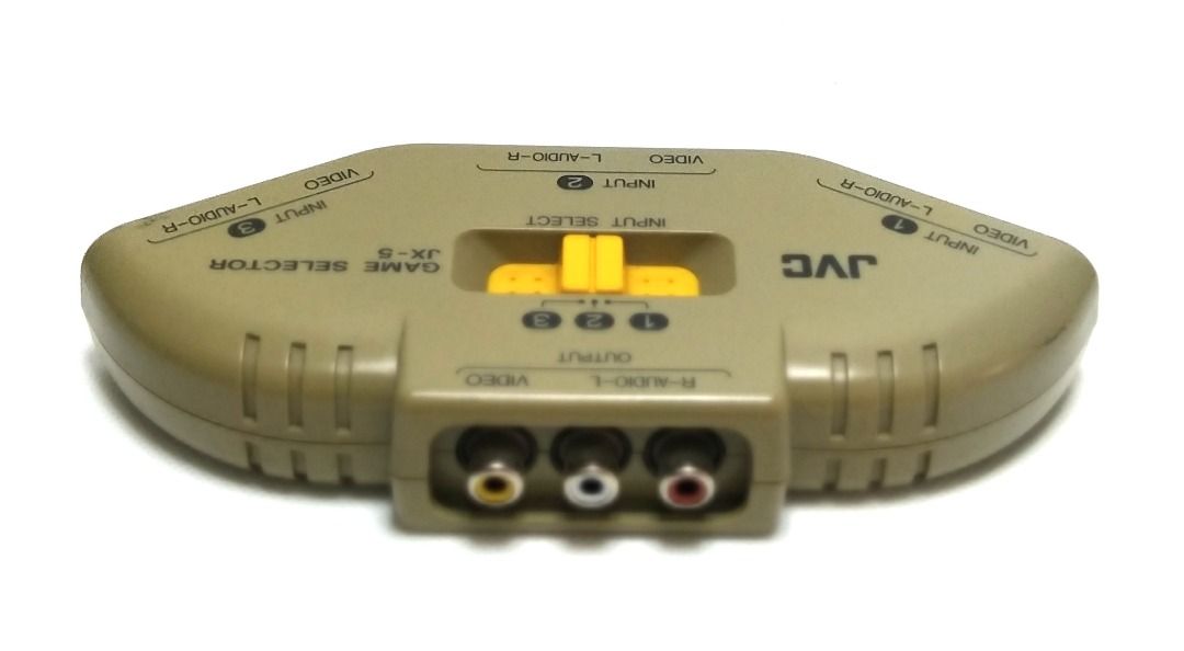 JVC 3 WAY MANUAL AV SELECTOR SWITCHER SPLITTER 3 INPUT 1 OUTPUT GAME ...