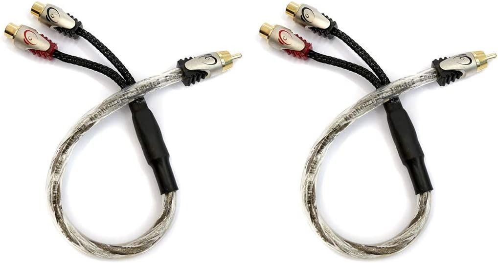 Karma Kable Y 1 Male to 2 Coaxial Socket Turned Power OFC RCA Cable ...