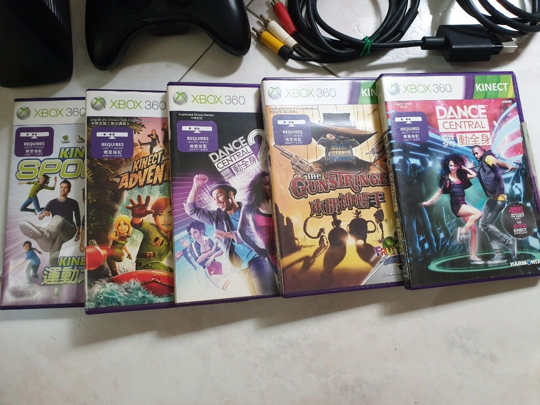 Kinect 360 with games, Video Gaming, Video Game Consoles, Xbox on Carousell