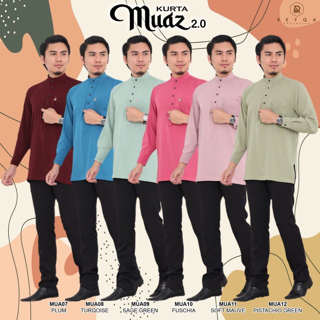 Kurta Muaz 2.0, Men's Fashion, Muslim Wear, Baju Melayu on Carousell