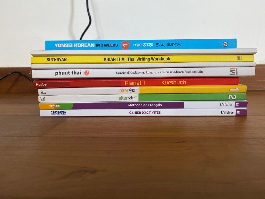 Language textbooks (German, French, Thai, Korean), Hobbies & Toys ...