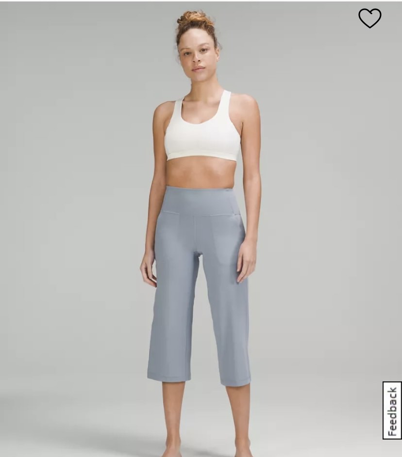 lululemon Align High-Rise Wide Leg Crop Tights 23" (maternity friendly ...