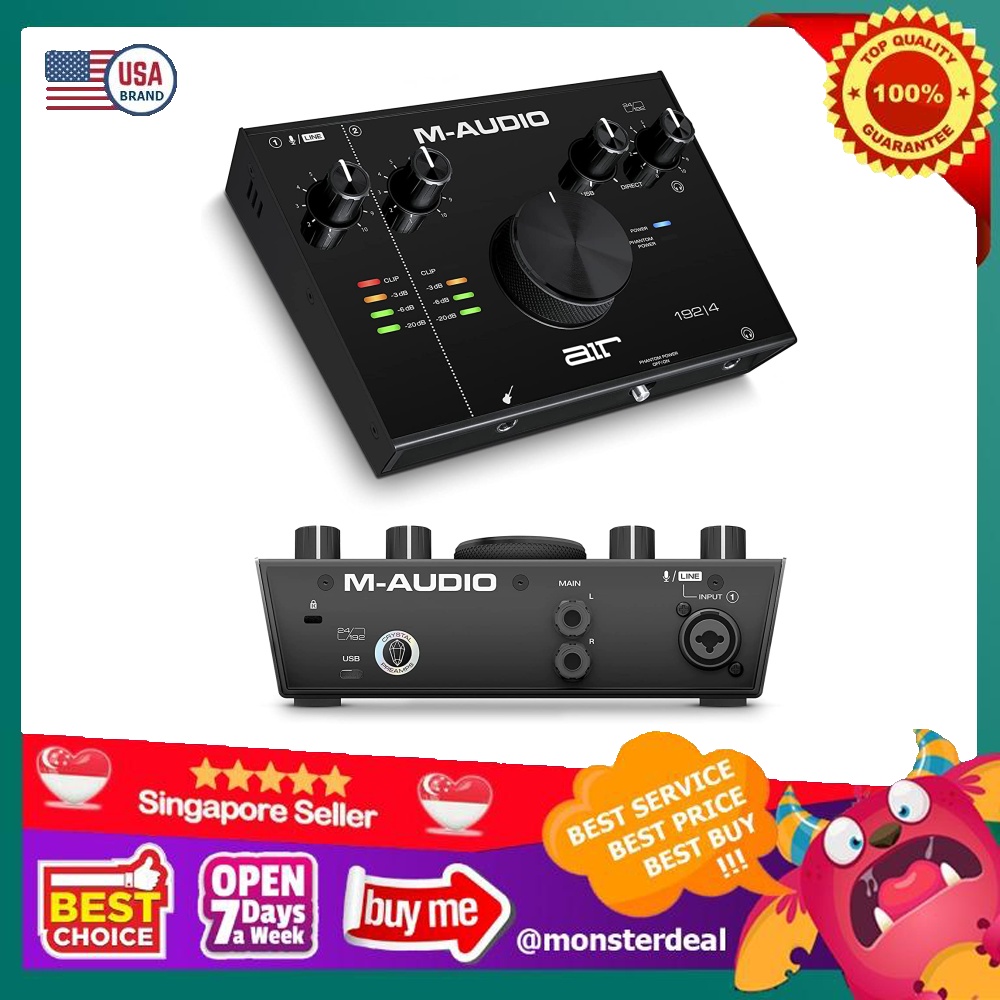 M-Audio AIR 192x4 USB C Audio Interface for Recording, Podcasting ...
