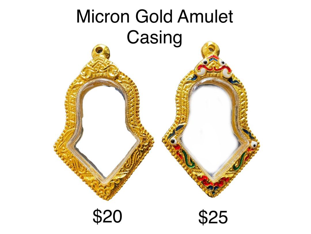 Micron Gold Amulet Casing Taowesuwan / Taowessuwan, Hobbies & Toys ...