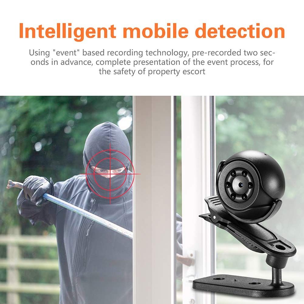 Mini Spy Hidden Camera, Black SQ6 1080P HD 140 Degree DVR Mini Camera ...