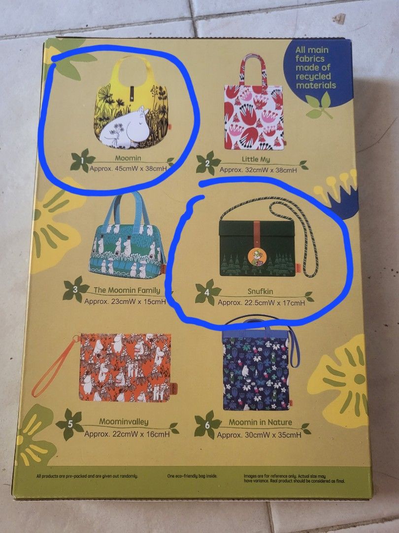 Moomin 7-11 bags - Snufkin/Moomin, price in details, Women's Fashion ...