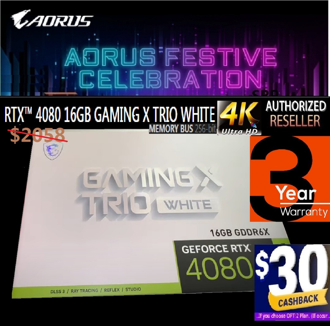 MSI RTX 4080 GAMING X TRIO-WHITE 16G, 256-bit 4K+Ray tracing+DLSS3.0 ...