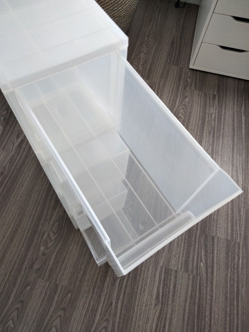 Muji slim 3-tier pp drawers organizer storage stocker, Furniture & Home ...