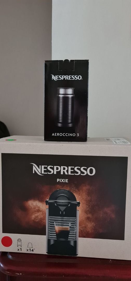 Nespresso Pixie Electric Grey & Aeroccino Bundle, TV & Home Appliances ...