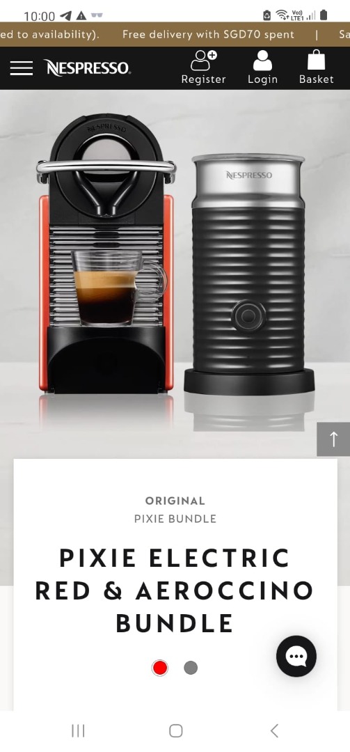 Nespresso Pixie Electric Grey & Aeroccino Bundle, TV & Home Appliances, Kitchen Appliances ...