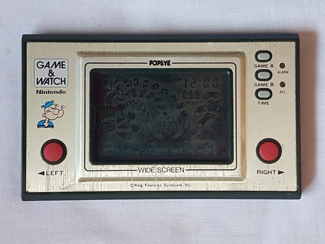 Nintendo Game & Watch Popeye Wide Screen Handheld Game 1981, Hobbies ...