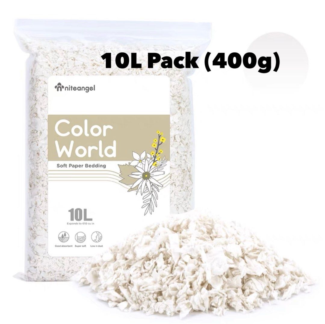 Niteangel 10L/ 36L White Paper Bedding for Hamster, Gerbils, Mice and ...