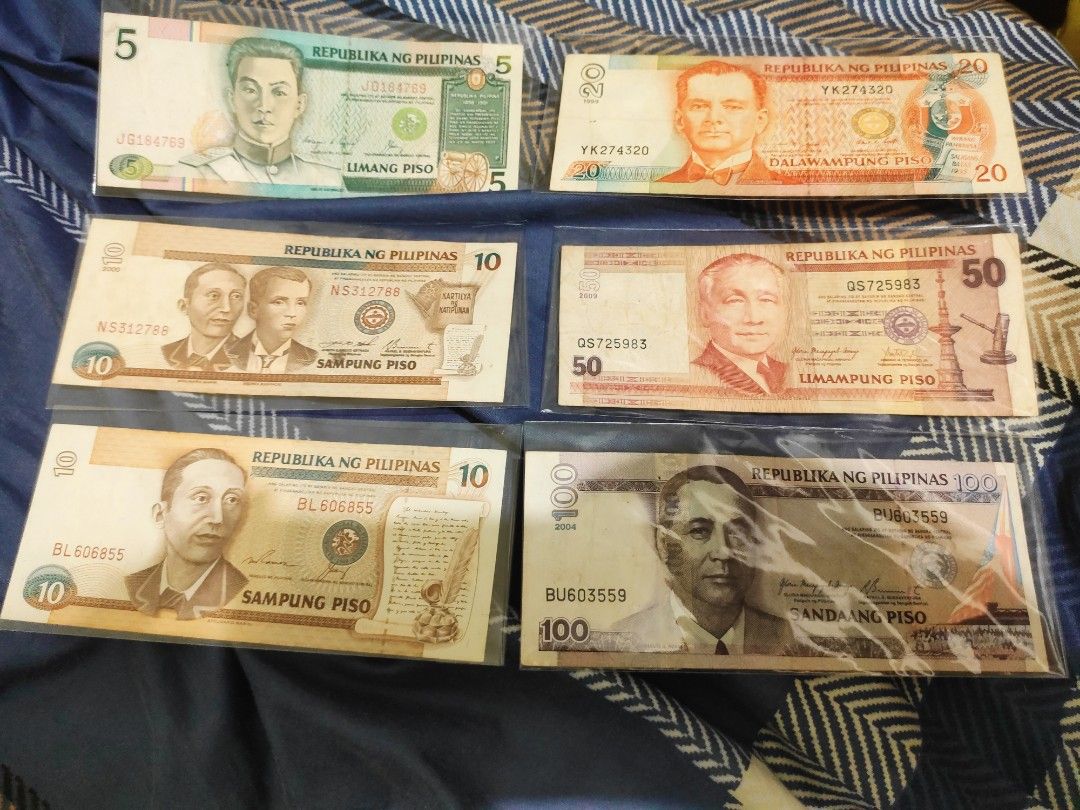 Olp Philippine Bills Banknotes (6pcs - 1 Set), Hobbies & Toys ...