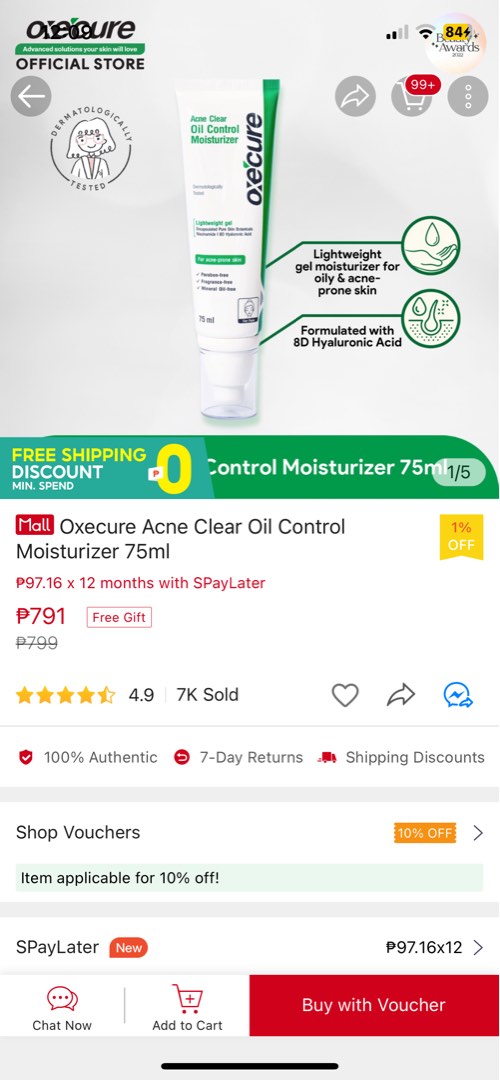 Oxecure Oil Control Moisturizer, Beauty & Personal Care, Face, Face ...