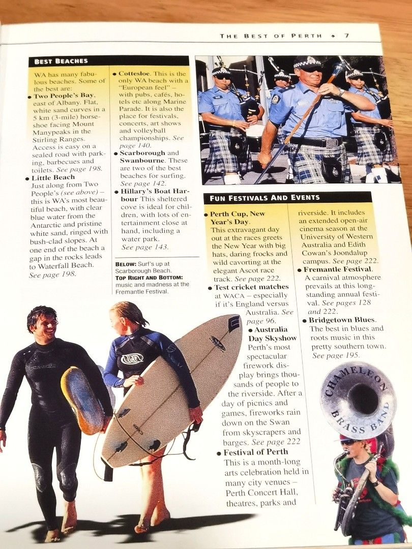 Perth & Surroundings Map Travel City Guide Information Book Discovery ...