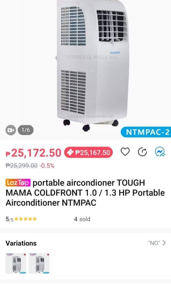 Portable Aircon, TV & Home Appliances, Air Conditioning and Heating on ...