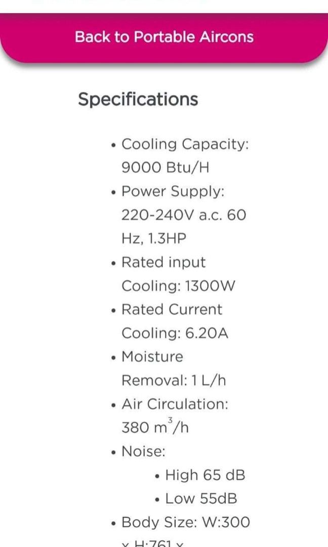 Portable Aircon, TV & Home Appliances, Air Conditioning and Heating on ...