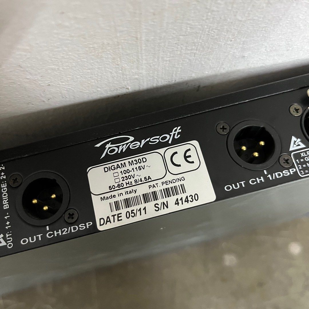 Powersoft Digam M30D 900W 2-Channel Power Amplifier for Touring and Installation, Audio ...