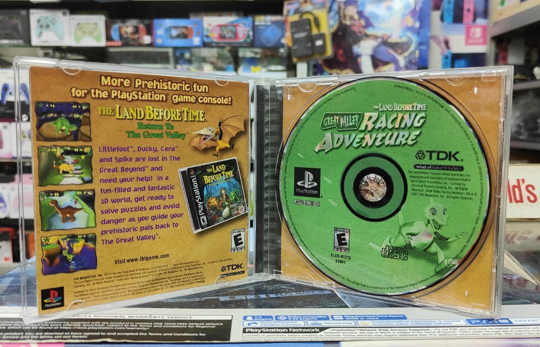 PS1 The Land Before Time Great Valley Racing Adventure, Video Gaming ...