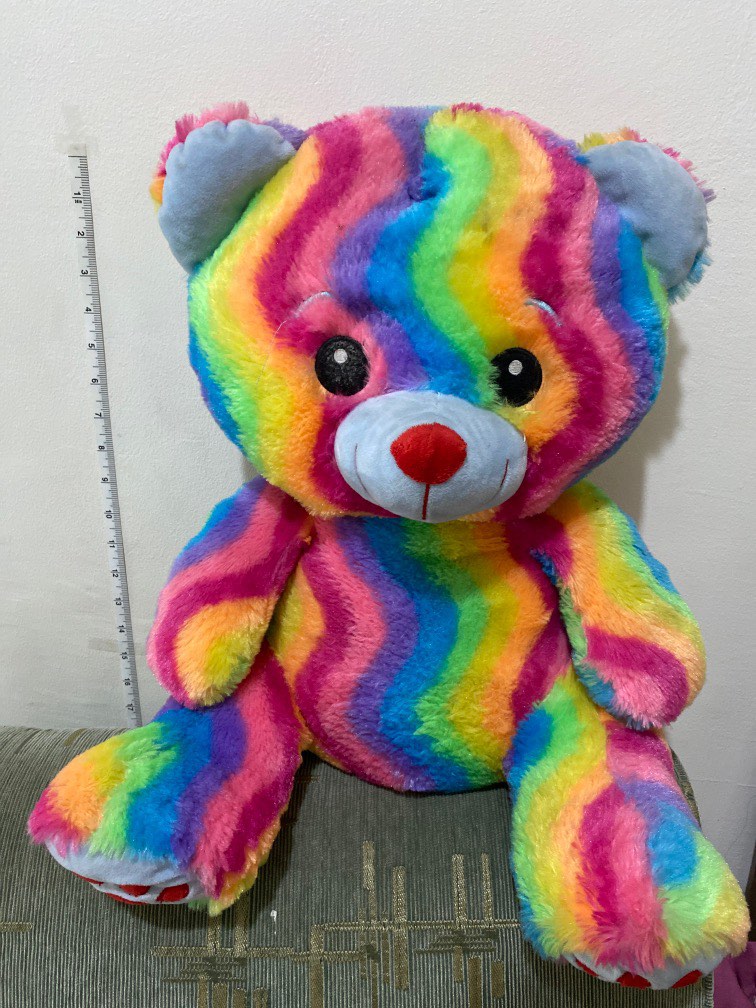 Rainbow Cute Teddy Bear, Hobbies & Toys, Toys & Games on Carousell