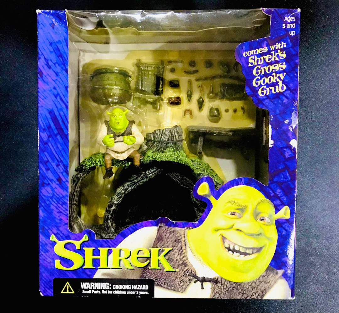 RARE !!! 2001 MCFARLANE TOYS SHREK PLAYSET - SHREKS SWAMP HOUSE ...