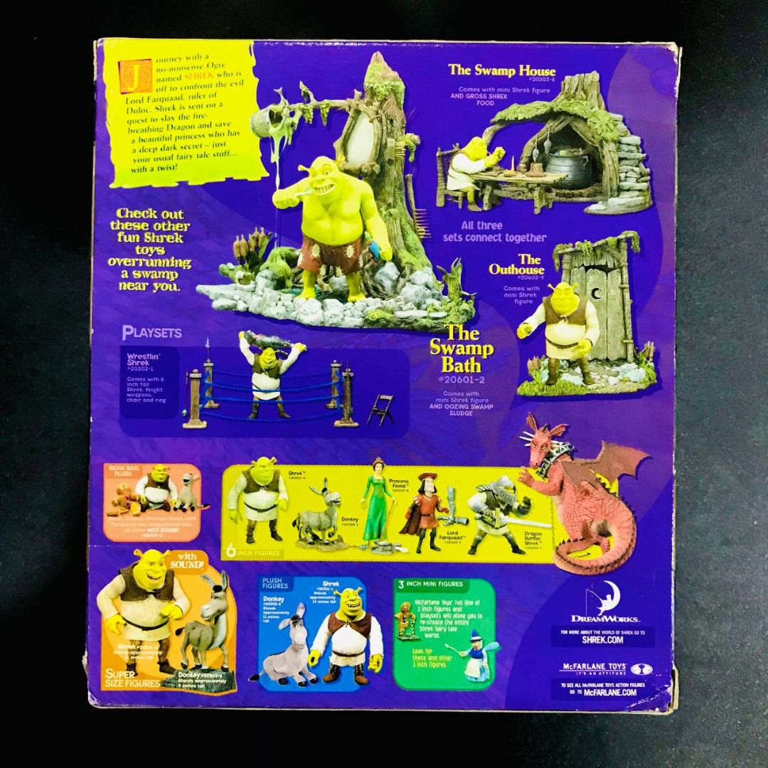 RARE !!! 2001 MCFARLANE TOYS SHREK PLAYSET - SHREKS SWAMP HOUSE ...