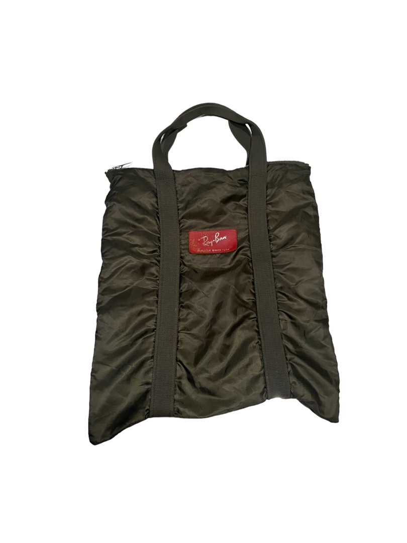 Ray-ban with Zipper Tote Bag / Dark Green, Women's Fashion, Bags ...