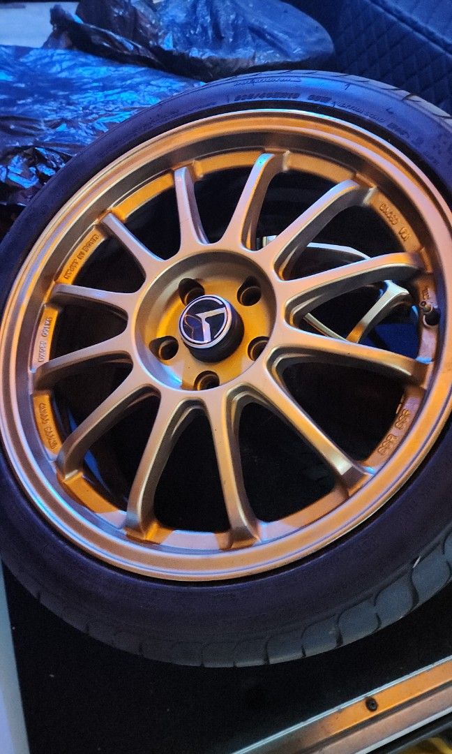 Rim made in japan and tyer.., Car Accessories, Tyres & Rims on Carousell