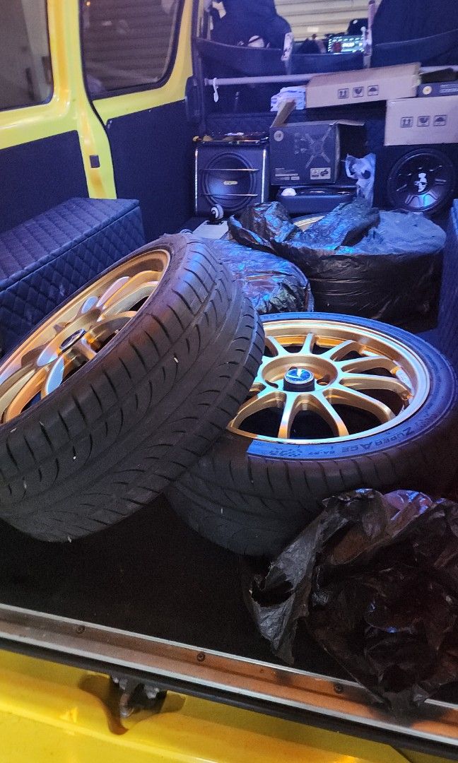 Rim made in japan and tyer.., Car Accessories, Tyres & Rims on Carousell