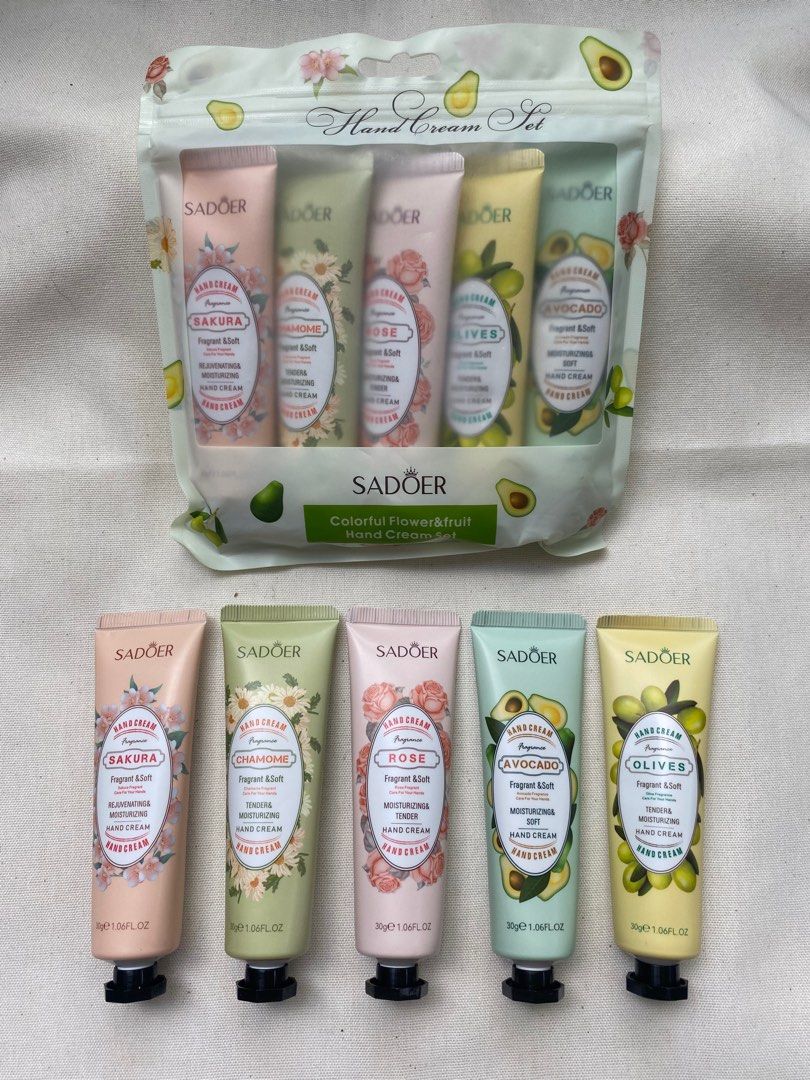 Sadoer Flower and Fruit Hand Cream Set Hand Lotion Fragrant Sakura ...
