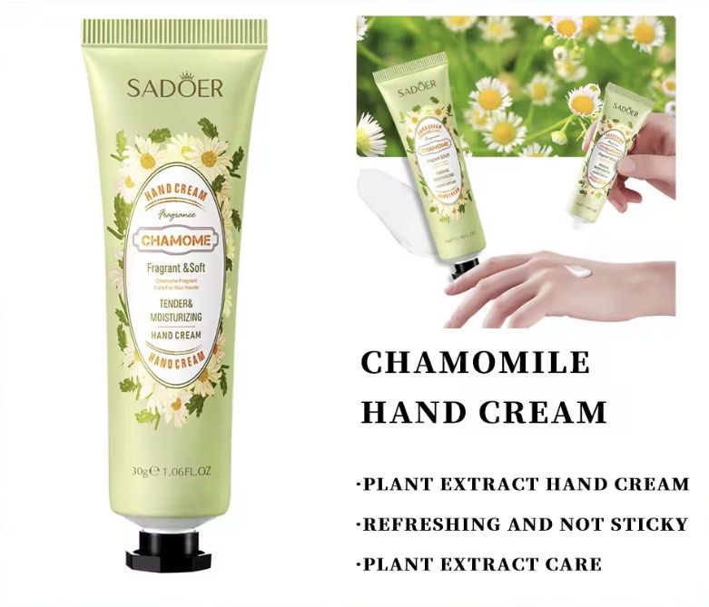 Sadoer Flower and Fruit Hand Cream Set Hand Lotion Fragrant Sakura Chamomile Rose Avocado Olives ...