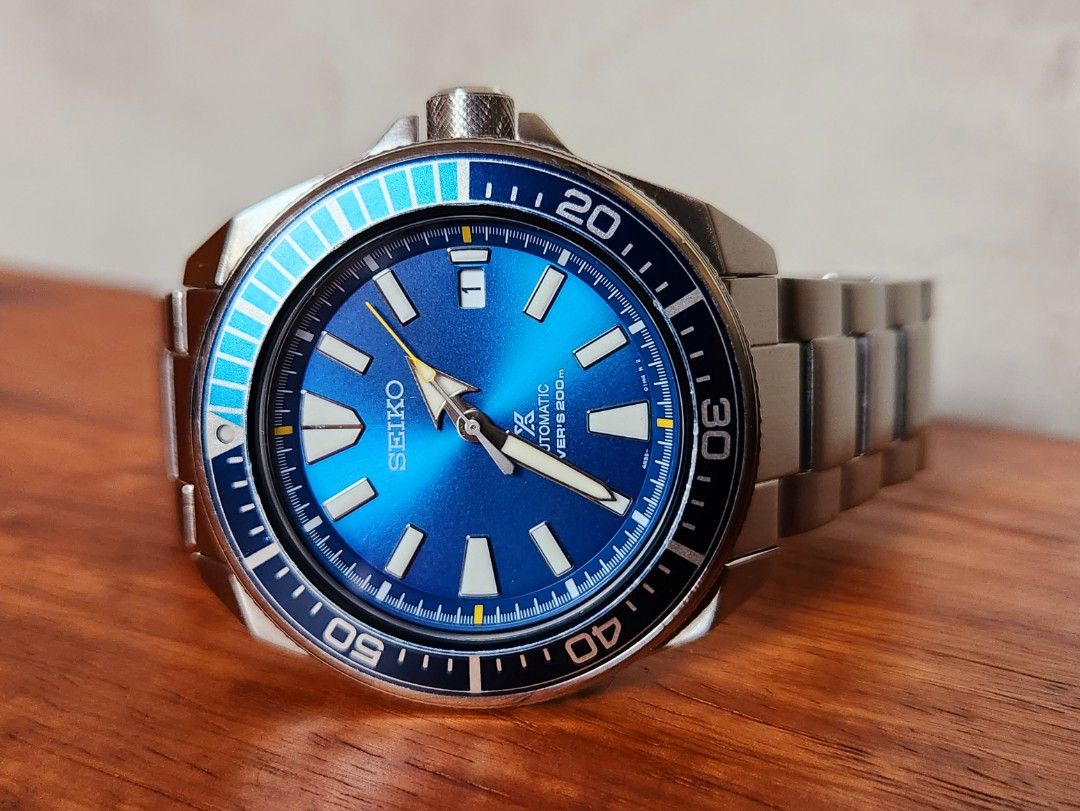 Seiko Samurai Blue Lagoon, Men's Fashion, Watches & Accessories ...