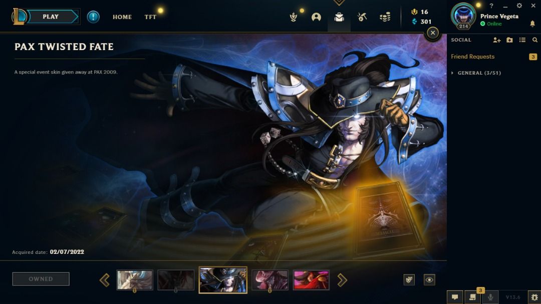 Selling League of Legends Account with PAX Twisted Fate & PAX Sivir ...