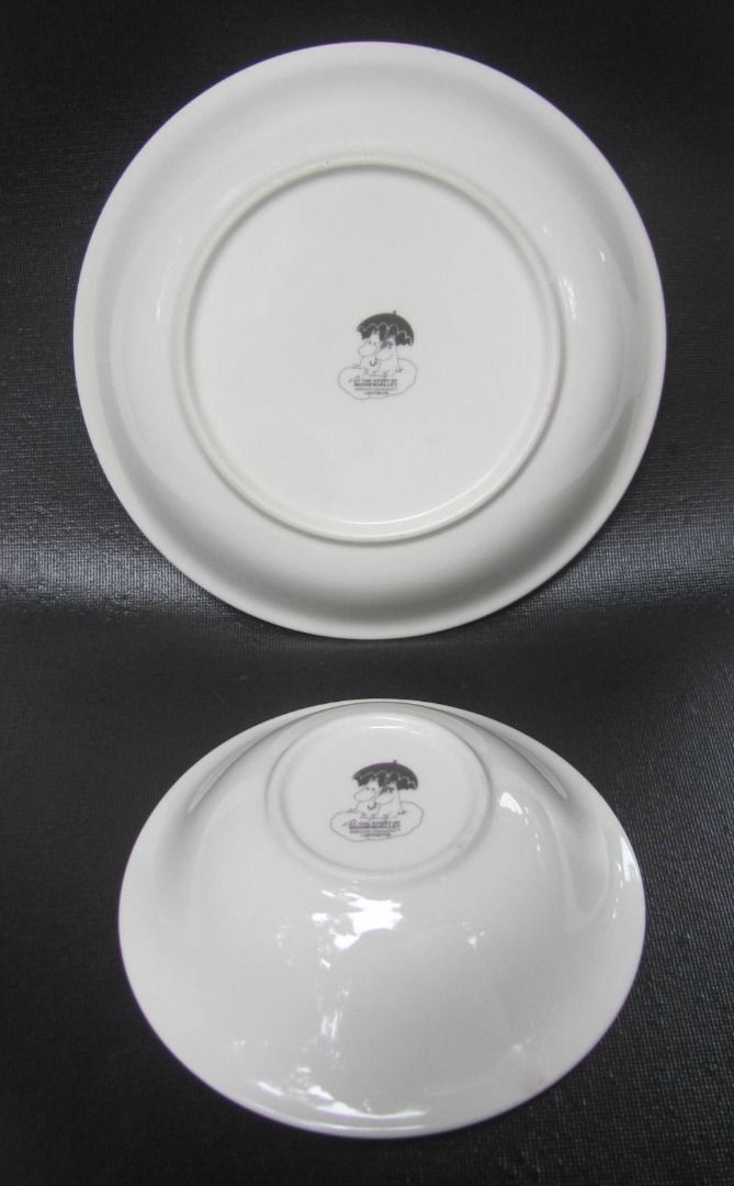 Set of 2 Moomin Valley Big & Small Deep Plates - Moomintroll ...