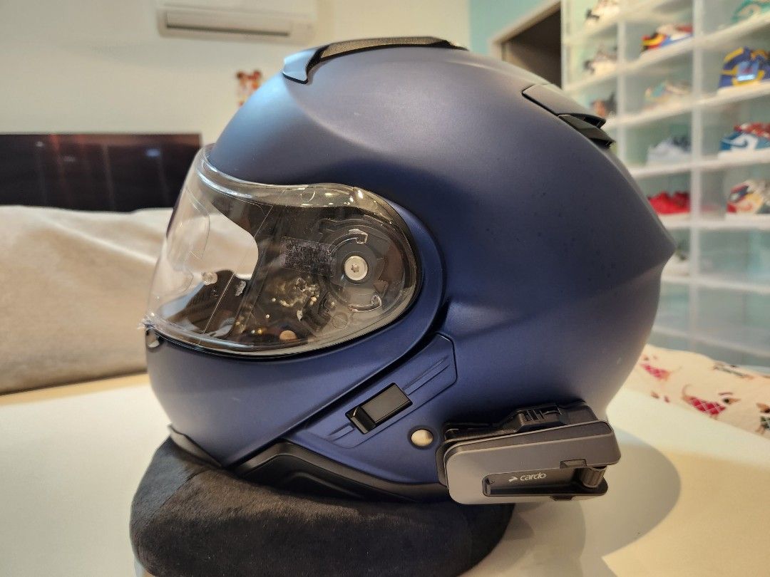 Shoei neotec 2 matt blue (S), Motorcycles, Motorcycle Accessories on ...