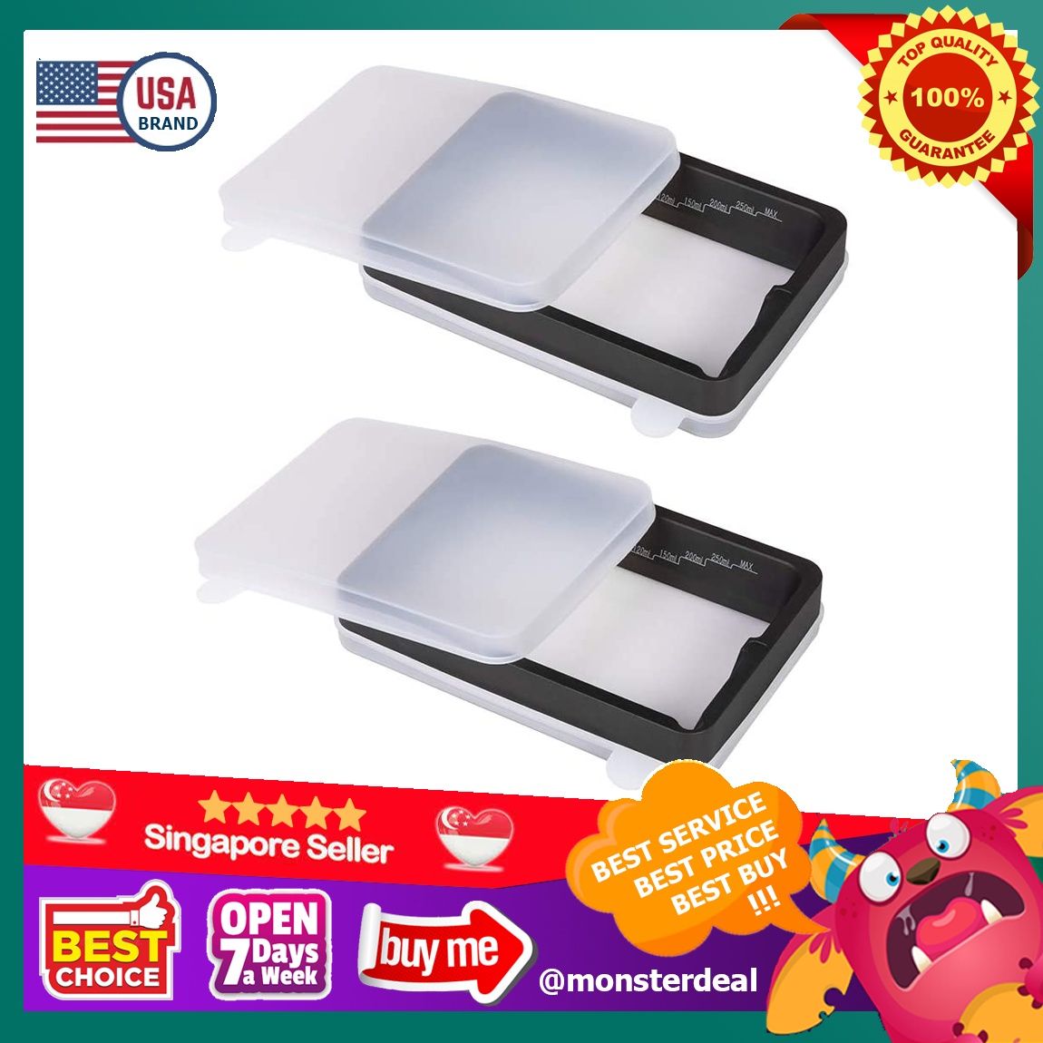 Sovol 3D Printer Resin Vat 2 Pack Anodized Aluminium with FEP Film and ...