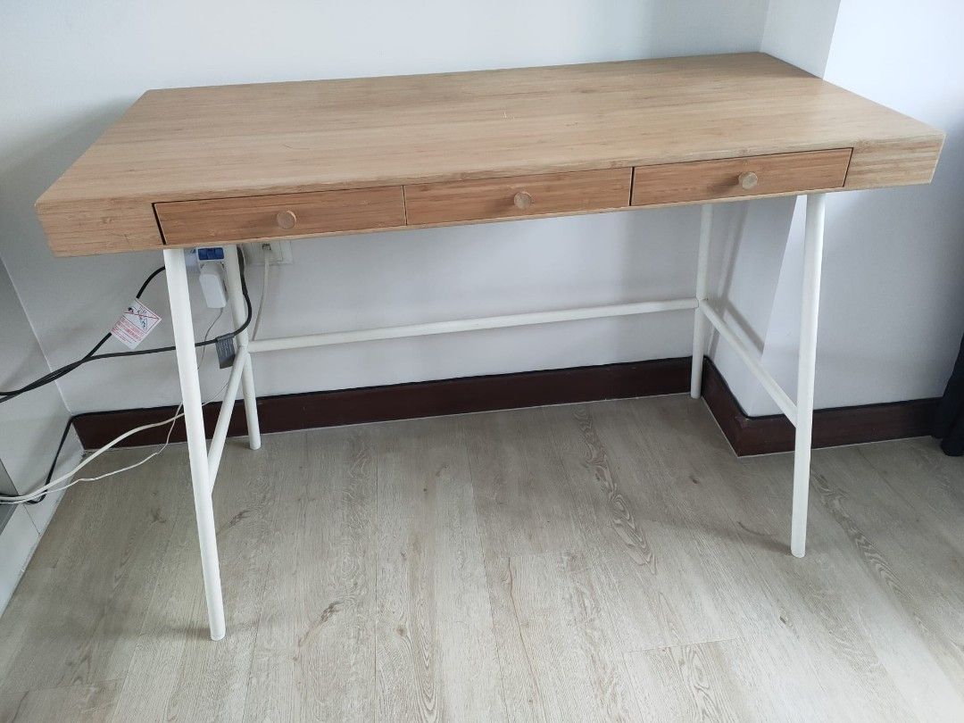 IKEA Study Table with 3 drawers, Furniture & Home Living, Furniture ...