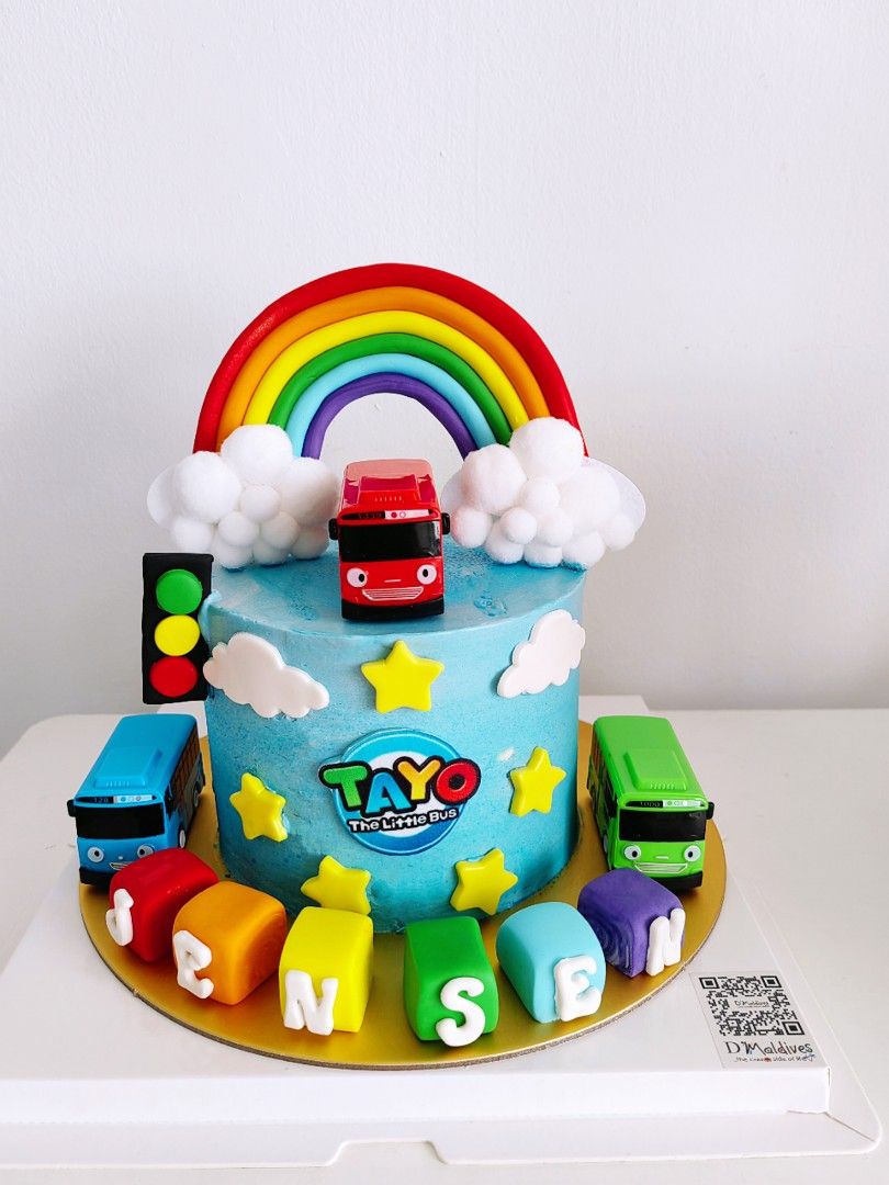 tayo bus Birthday Cake, Food & Drinks, Homemade Bakes on Carousell