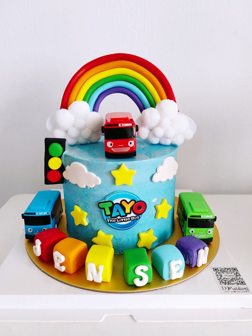 tayo bus Birthday Cake, Food & Drinks, Homemade Bakes on Carousell